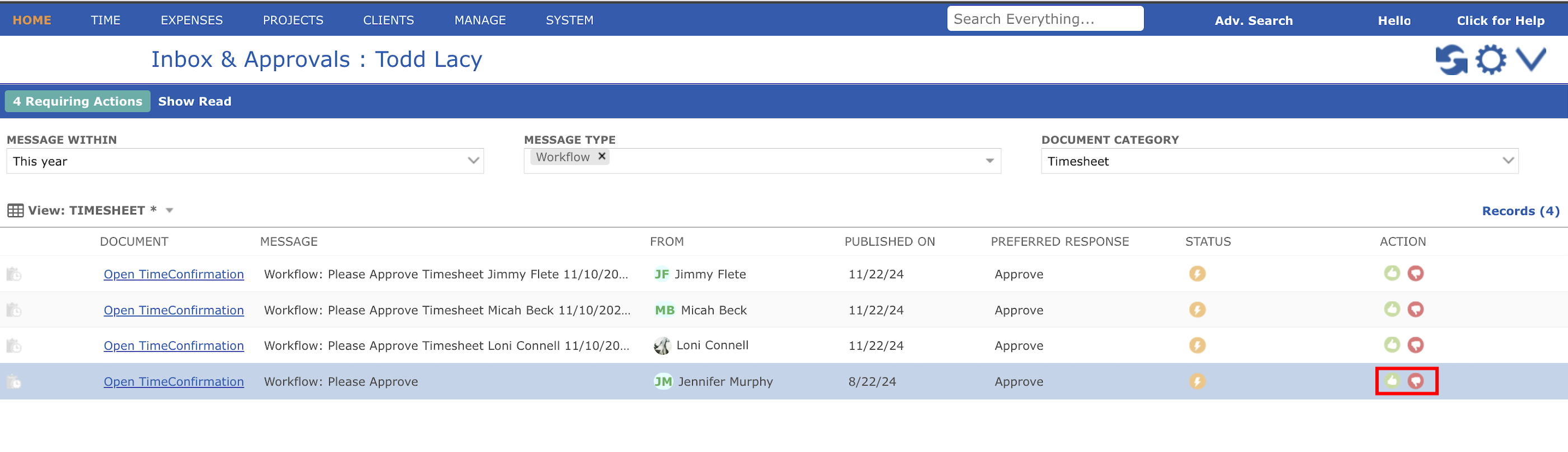 Responding to Approval & Workflow Messages